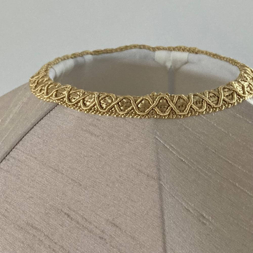 Luxury Champagne Silk Dome/Parachute Lampshade with Gold Fringe – Posh ...